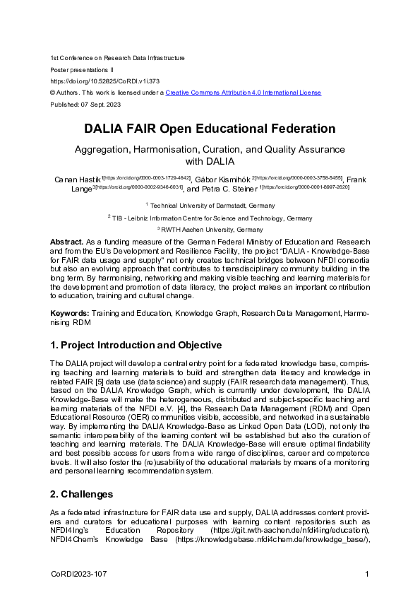 (PDF) DALIA FAIR Open Educational Federation