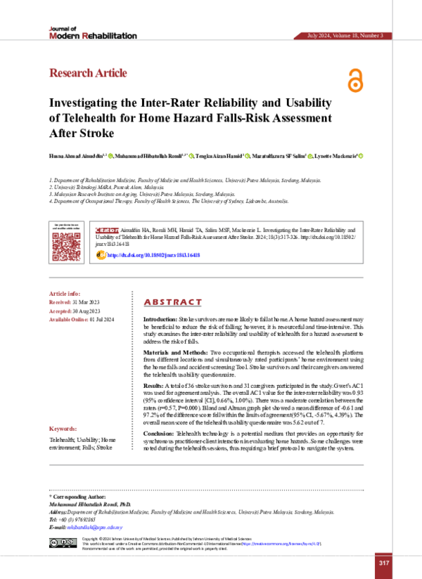 (PDF) Investigating the Inter-Rater Reliability and Usability of ...