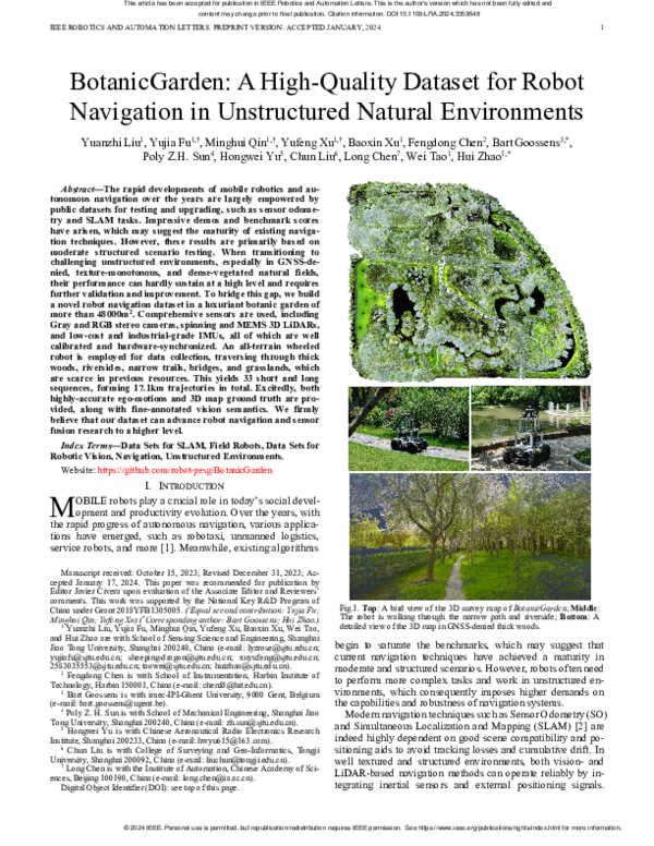 (PDF) BotanicGarden: A high-quality and large-scale robot navigation dataset in challenging ...