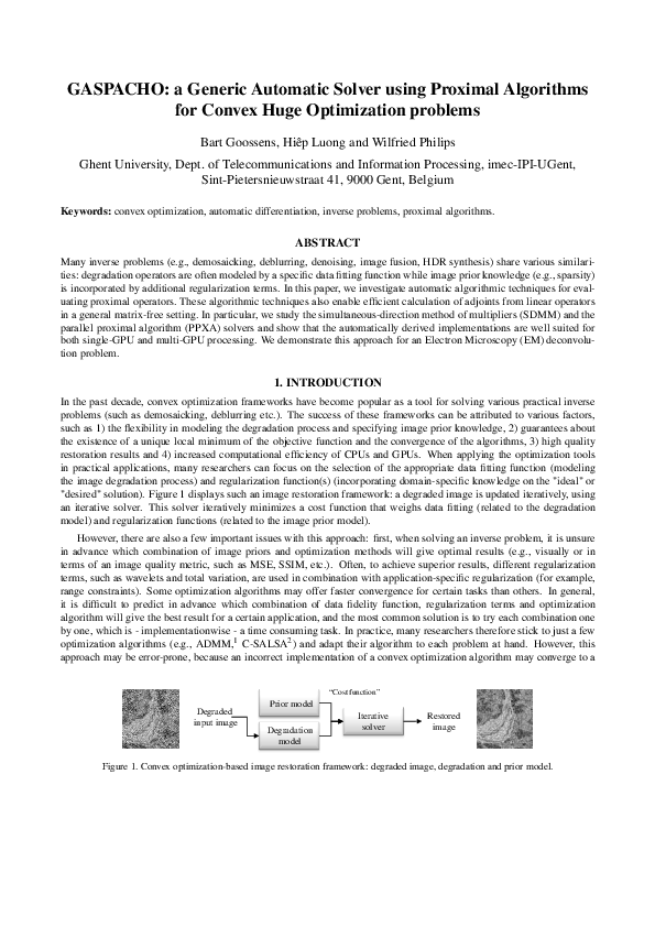 Pdf Gaspacho A Generic Automatic Solver Using Proximal Algorithms 1402