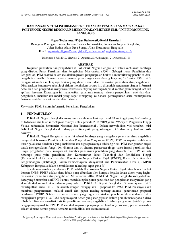 (PDF) Rancangan Sistem Informasi Penelitian Dan Pengabdian Masyarakat Politeknik Negeri ...