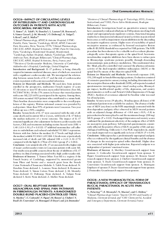 (PDF) Oc027—Dual Reuptake Inhibitor Milnacipran And Spinal Pain ...
