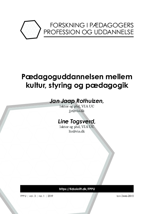 (PDF) Pædagoguddannelsen mellem kultur, styring og pædagogik