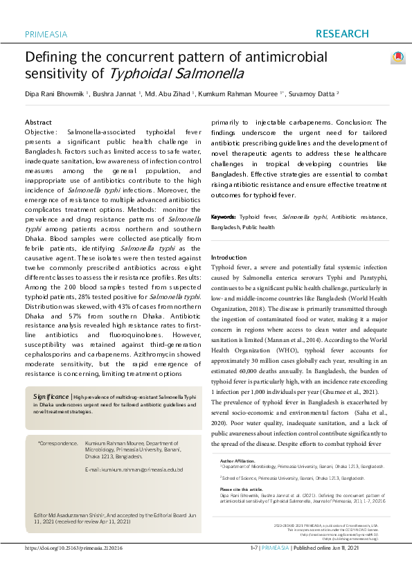 (PDF) Defining the concurrent pattern of antimicrobial sensitivity of ...