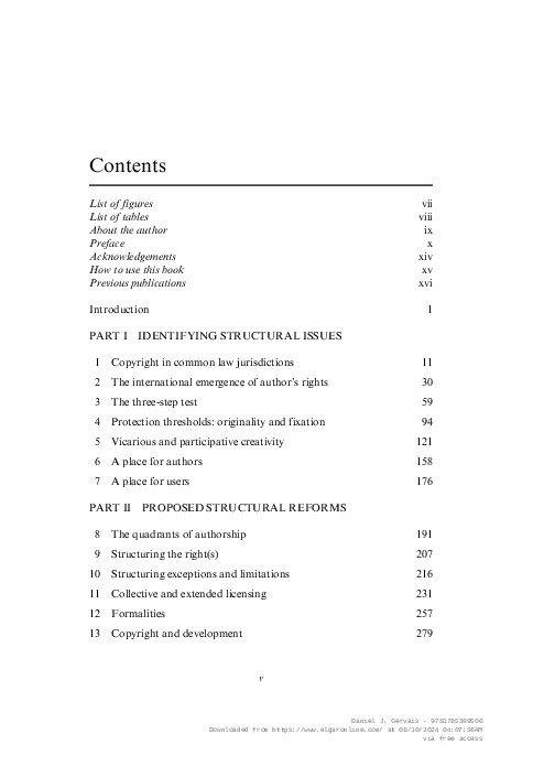 (PDF) Contents: A Comprehensive Path to International Copyright Reform