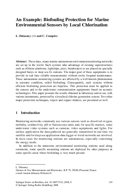 (PDF) An Example: Biofouling Protection for Marine Environmental ...