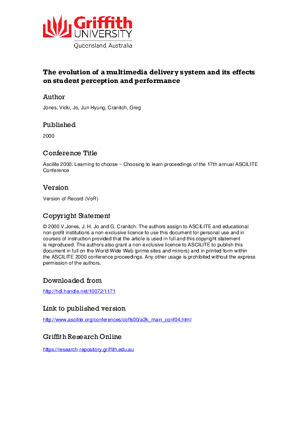 (PDF) The evolution of a multimedia delivery system and its effects on ...