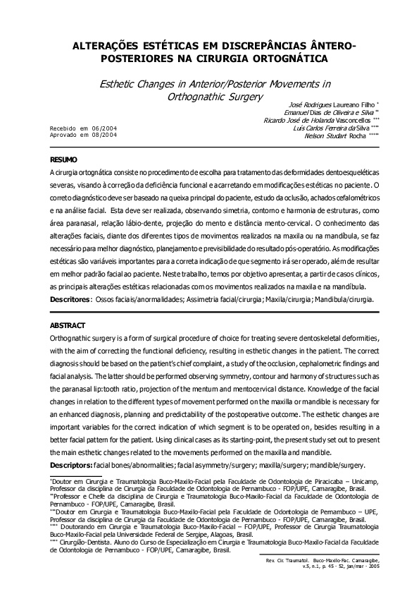(PDF) Altera es Est ticas Em Discrep ncias ntero- Posteriores Na ...