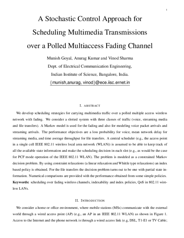 (PDF) A stochastic control approach for scheduling multimedia transmissions over a polled ...