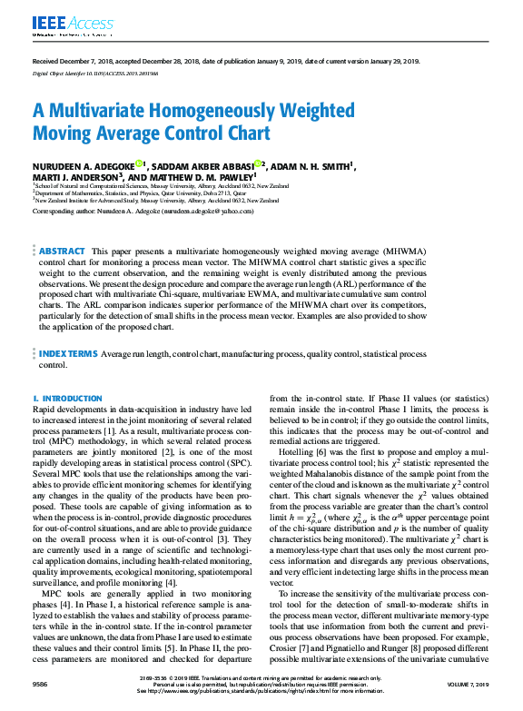 (PDF) A Multivariate Homogeneously Weighted Moving Average Control Chart
