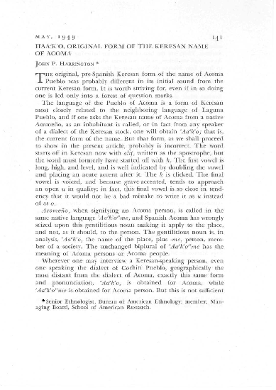 (PDF) Haák'o, original form of the Keresan name of Acoma / John Peabody ...