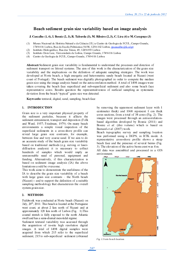 (PDF) Beach sediment grain size variability based on image analysis ...