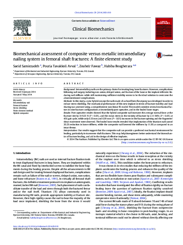 (PDF) Biomechanical assessment of composite versus metallic intramedullary nailing system in ...