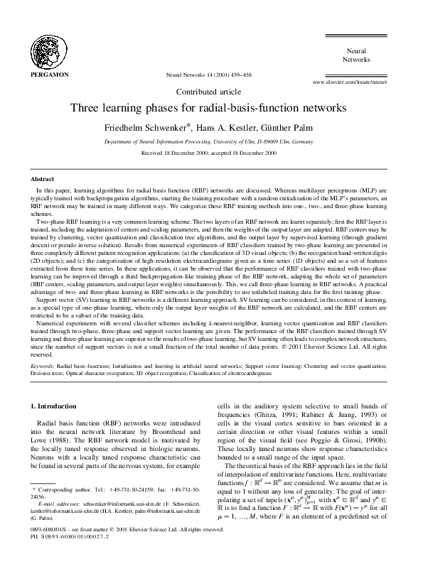 (PDF) Three learning phases for radial-basis-function networks