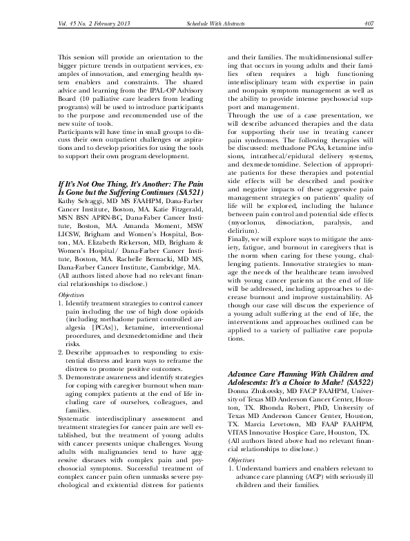 (PDF) Advance Care Planning With Children and Adolescents: It's a ...