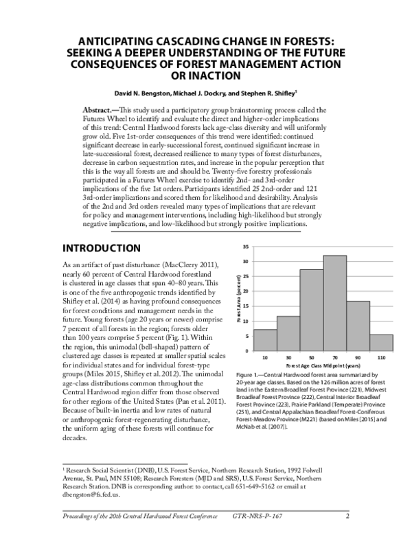 (PDF) Anticipating cascading change in forests: Seeking a deeper ...