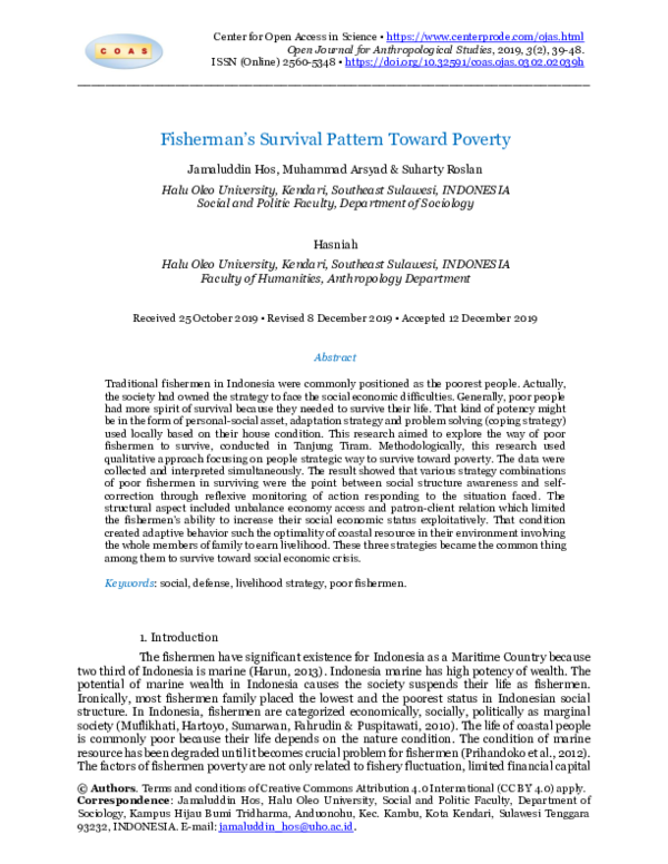 (PDF) Fisherman’s Survival Pattern Toward Poverty
