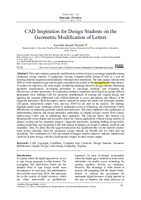 (PDF) CAD Inspiration for Design Students on the Geometric Modification ...