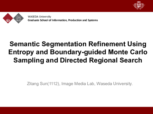 (PDF) Semantic Segmentation Refinement Using Entropy and Boundary ...