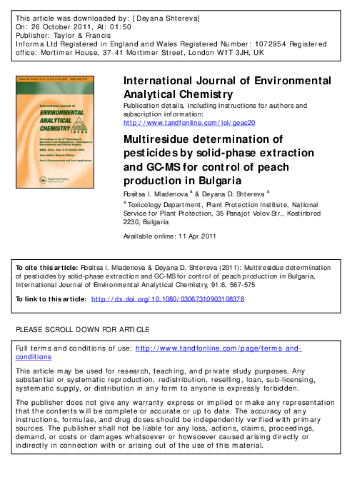 (PDF) Multiresidue determination of pesticides by solid-phase extraction and GC-MS for control ...