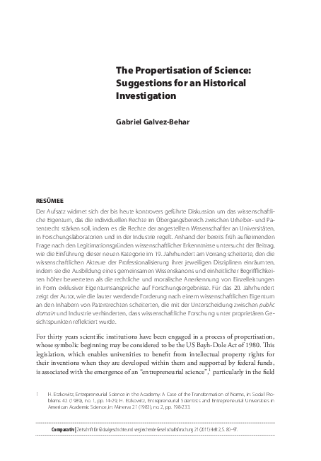 (PDF) The Propertisation of Science