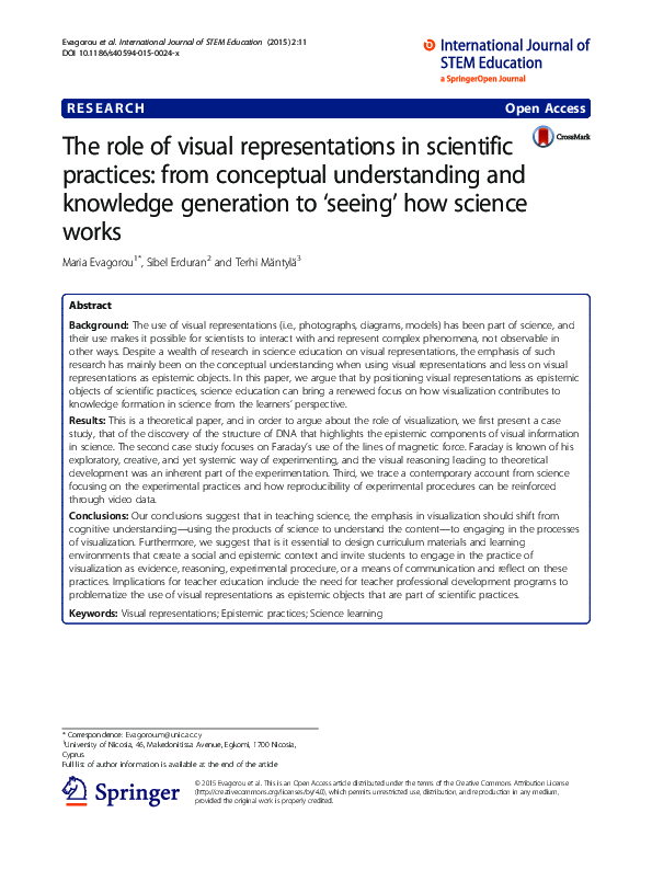 (PDF) The role of visual representations in scientific practices: from conceptual understanding ...