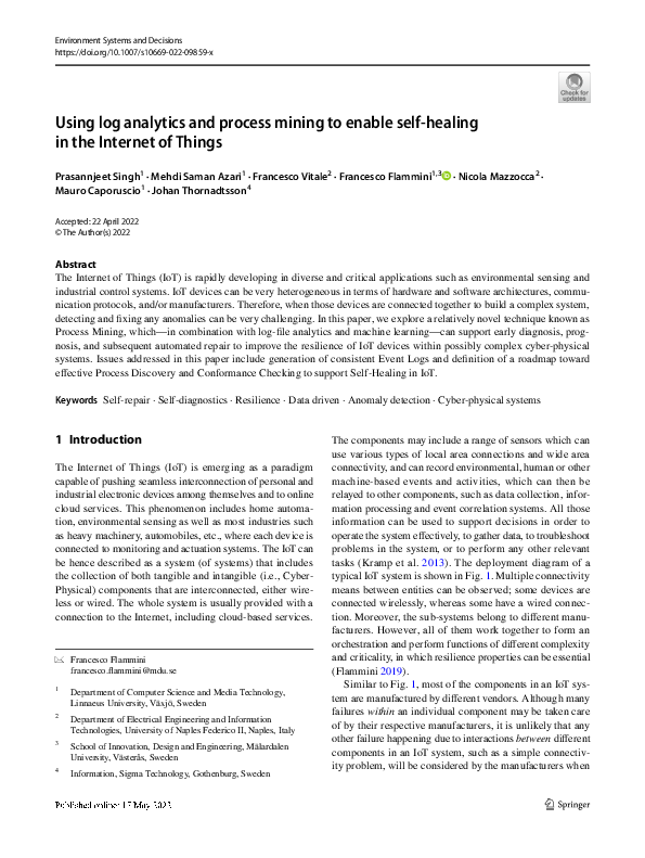 (PDF) Using log analytics and process mining to enable self-healing in ...