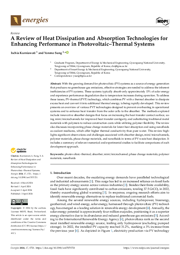 (PDF) A Review of Heat Dissipation and Absorption Technologies for ...