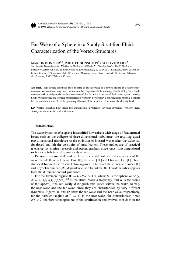 (PDF) Far-Wake of a Sphere in a Stably Stratified Fluid ...