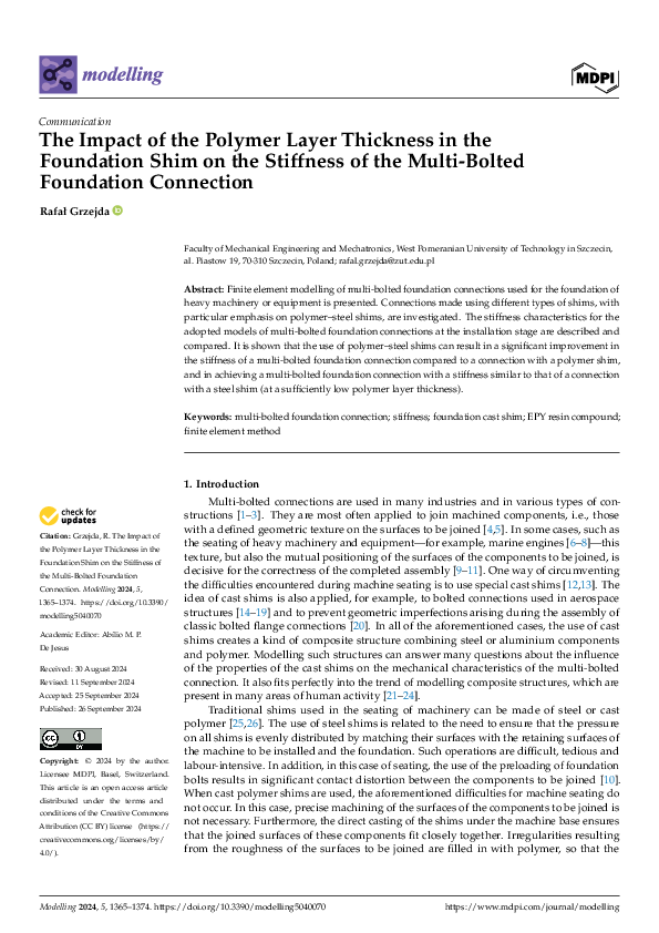(PDF) The Impact of the Polymer Layer Thickness in the Foundation Shim ...