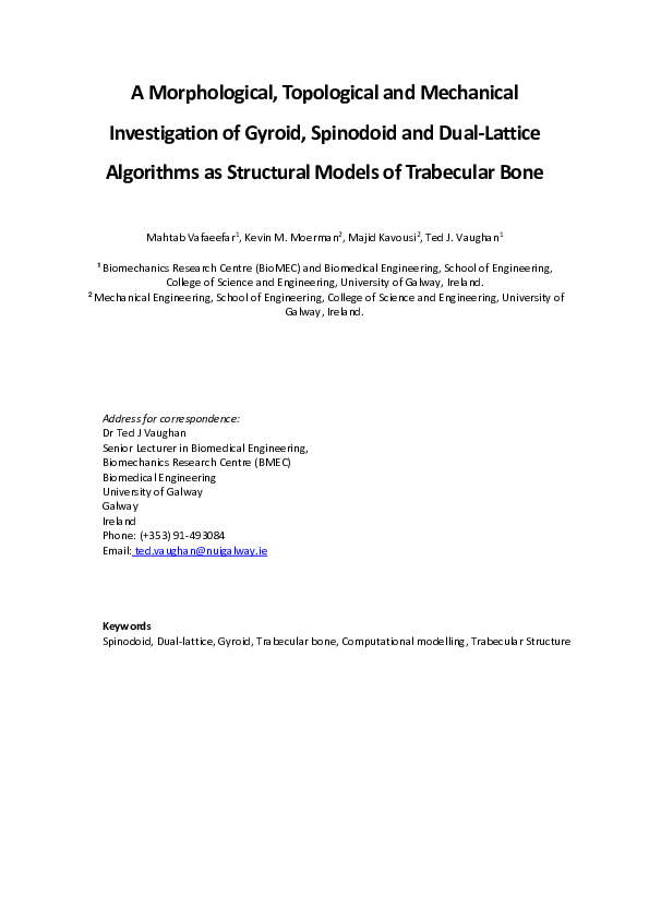 (PDF) A Morphological, Topological and Mechanical Investigation of ...