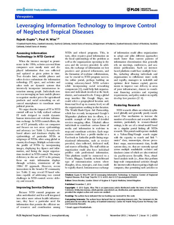 (PDF) Leveraging information technology to improve quality and safety