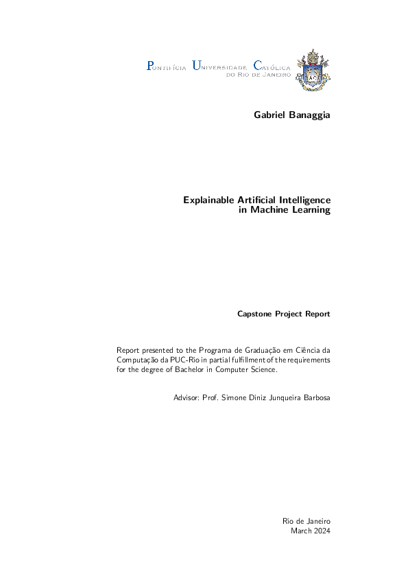 (PDF) Explainable Artificial Intelligence in Machine Learning