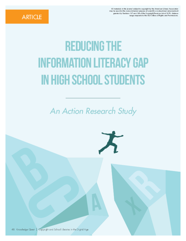 (PDF) Reducing the Information Literacy Gap in High School Students: An ...