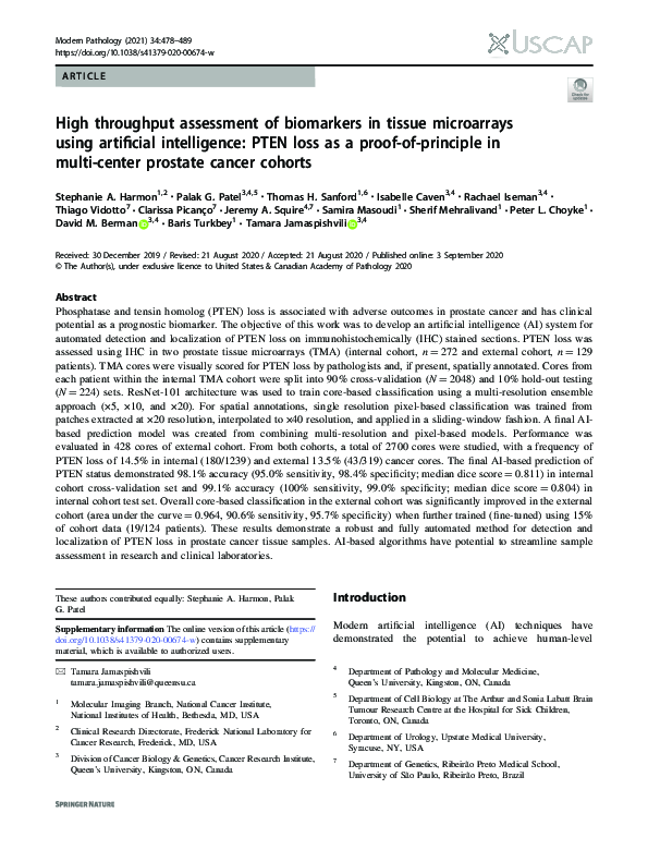 (PDF) High throughput assessment of biomarkers in tissue microarrays ...