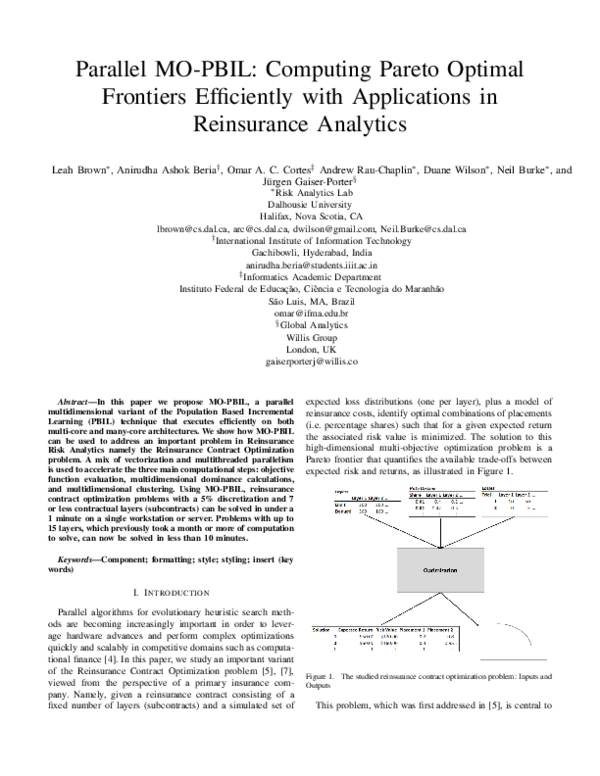 (PDF) Parallel MO-PBIL: Computing pareto optimal frontiers efficiently with applications in ...