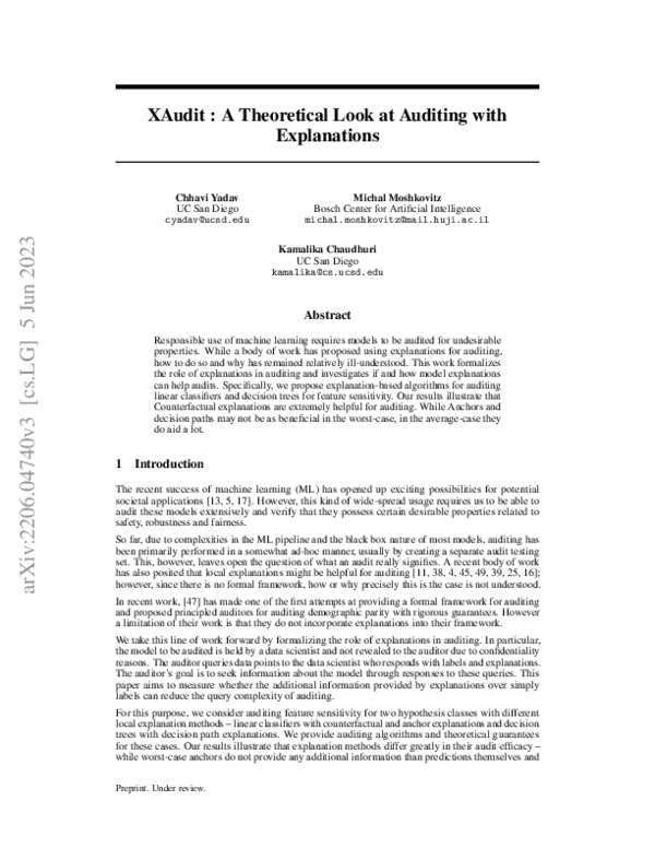 (PDF) A Learning-Theoretic Framework for Certified Auditing of Machine ...