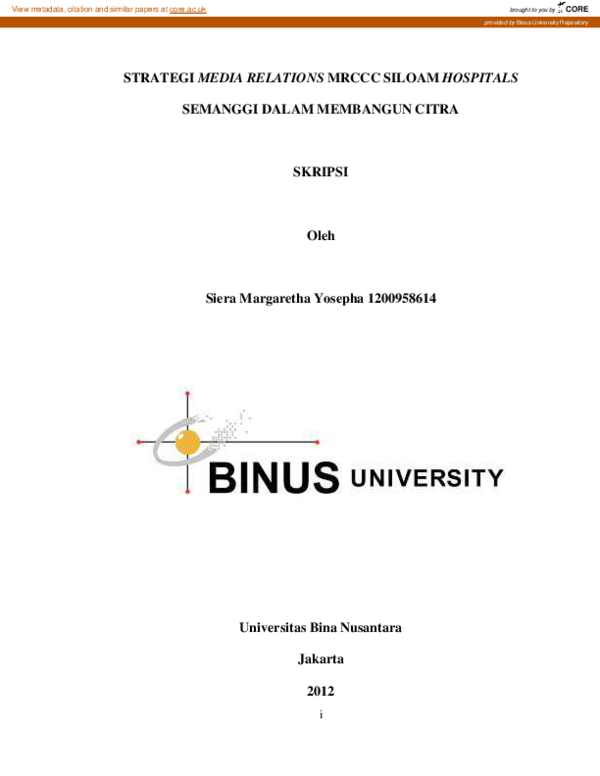 (PDF) Strategi Public Relations Pt. PLN (Persero) Distribusi Jakarta ...