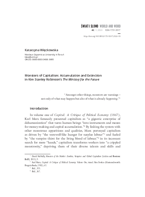 (PDF) Monsters of Capitalism: Accumulation and Extinction in Kim ...