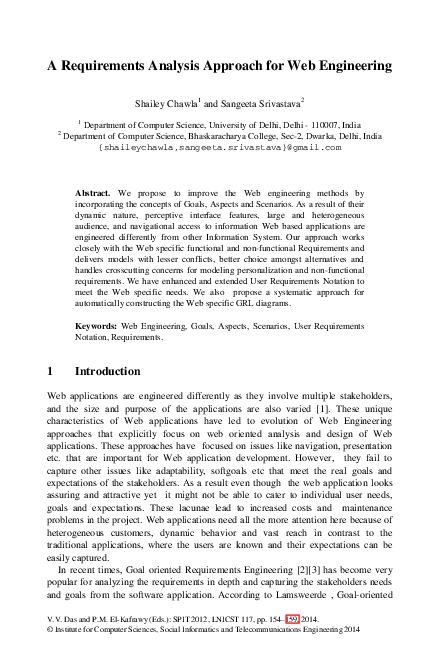 (PDF) A Requirements Analysis Approach for Web Engineering