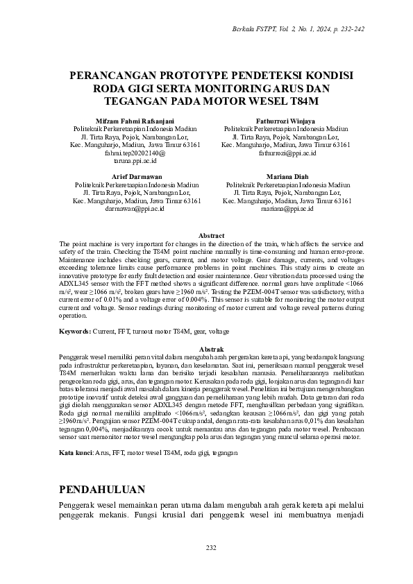 (PDF) Perancangan Prototype Pendeteksi Kondisi Roda Gigi Serta ...