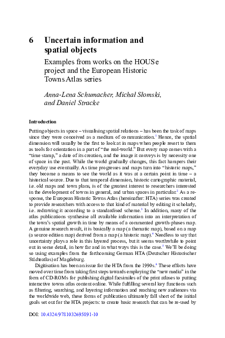 (PDF) Uncertain information and spatial objects. Examples from works on ...