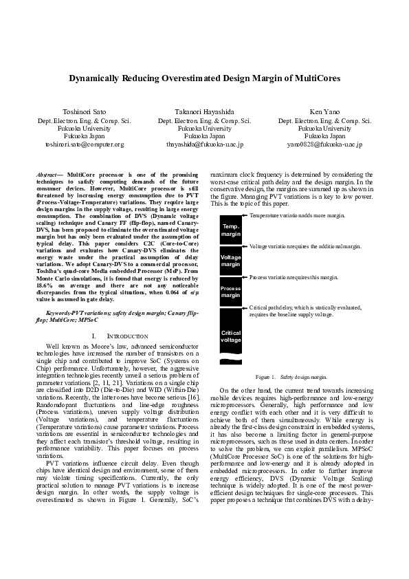 (PDF) Dynamically reducing overestimated design margin of MultiCores