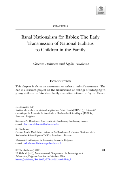 (PDF) Banal Nationalism for Babies: The Early Transmission of National ...