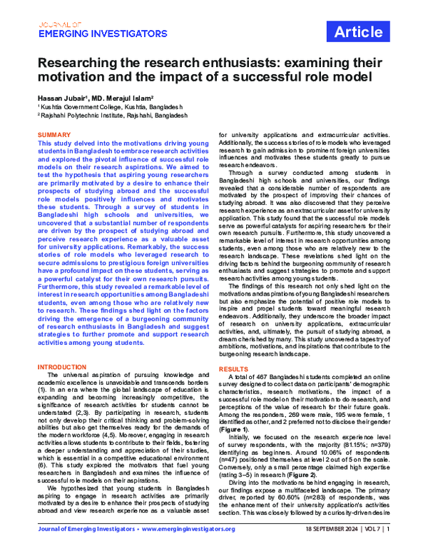 Pdf Researching The Research Enthusiasts Examining Their Motivation