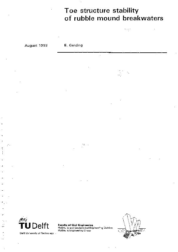 (PDF) Toe Structure Stability of Rubble Mound Breakwaters