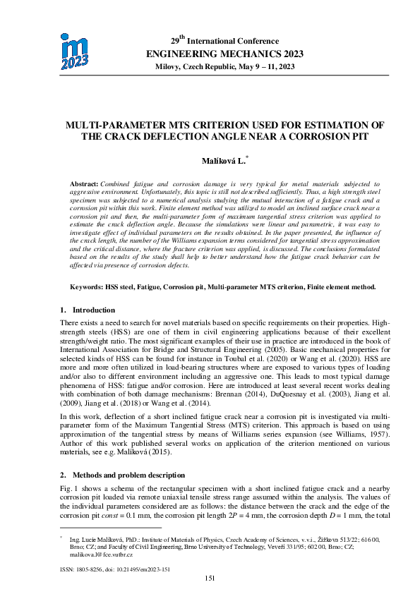 (PDF) Estimating Crack Deflection Angle Near Corrosion Pits