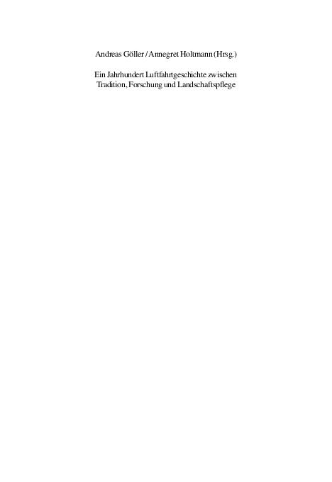 (PDF) Der Meteorologe als Romantiker. Forschen und Fliegen mit Walter ...