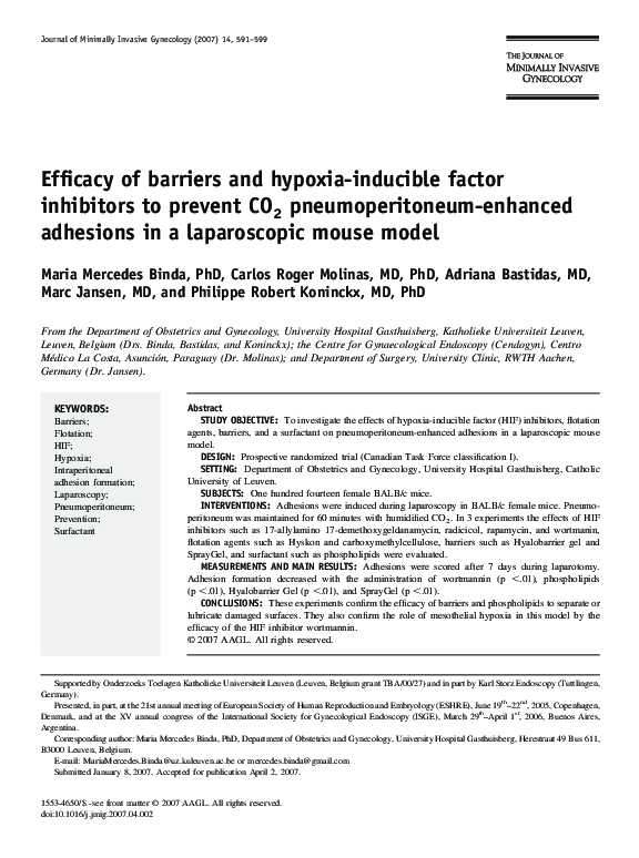 (PDF) Efficacy of barriers and hypoxia-inducible factor inhibitors to ...