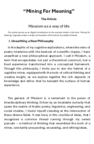 (PDF) "Mining For Meaning"